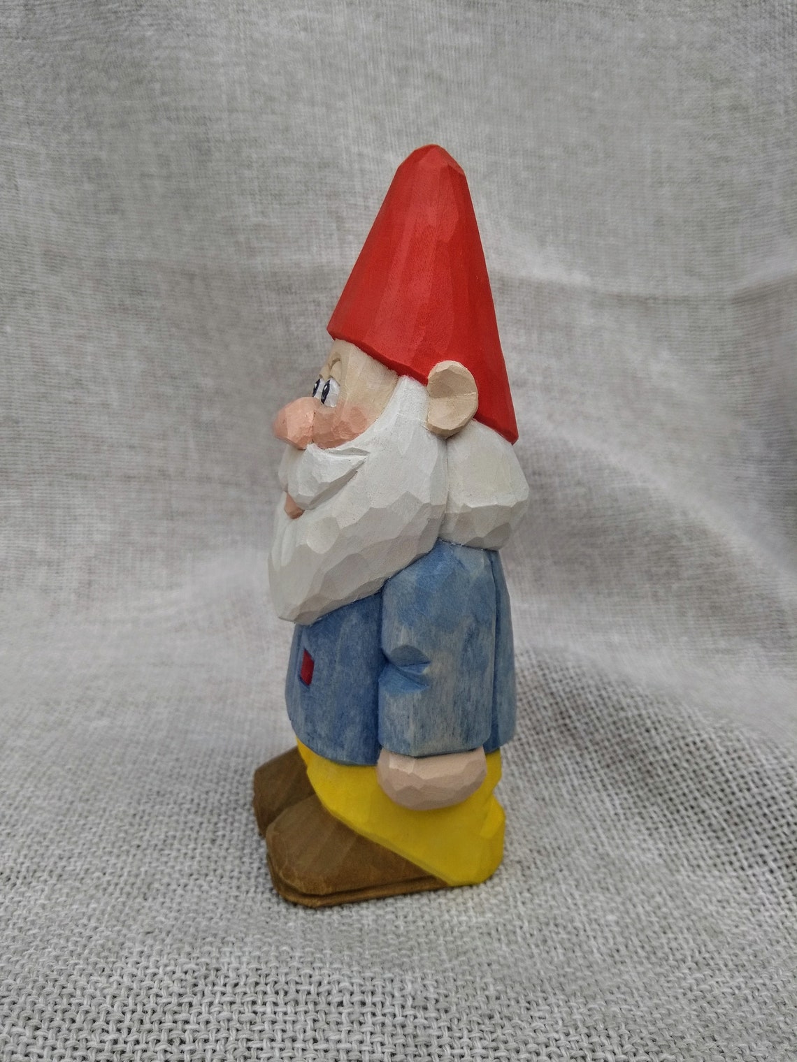 Wood Carving Hand Carved Gnome Figurine Wooden Gnome - Etsy