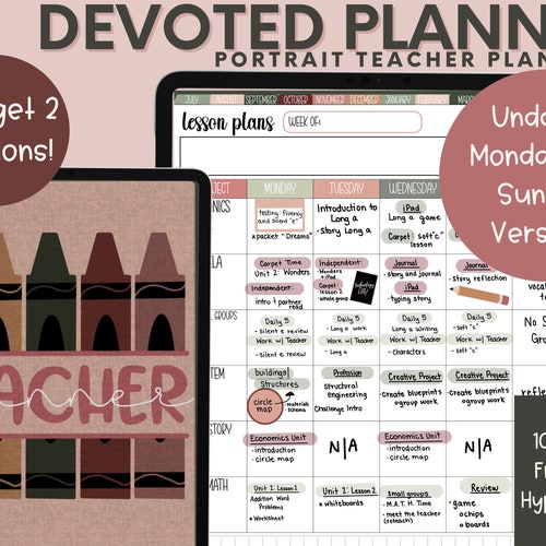Digital Teacher Planner - Etsy