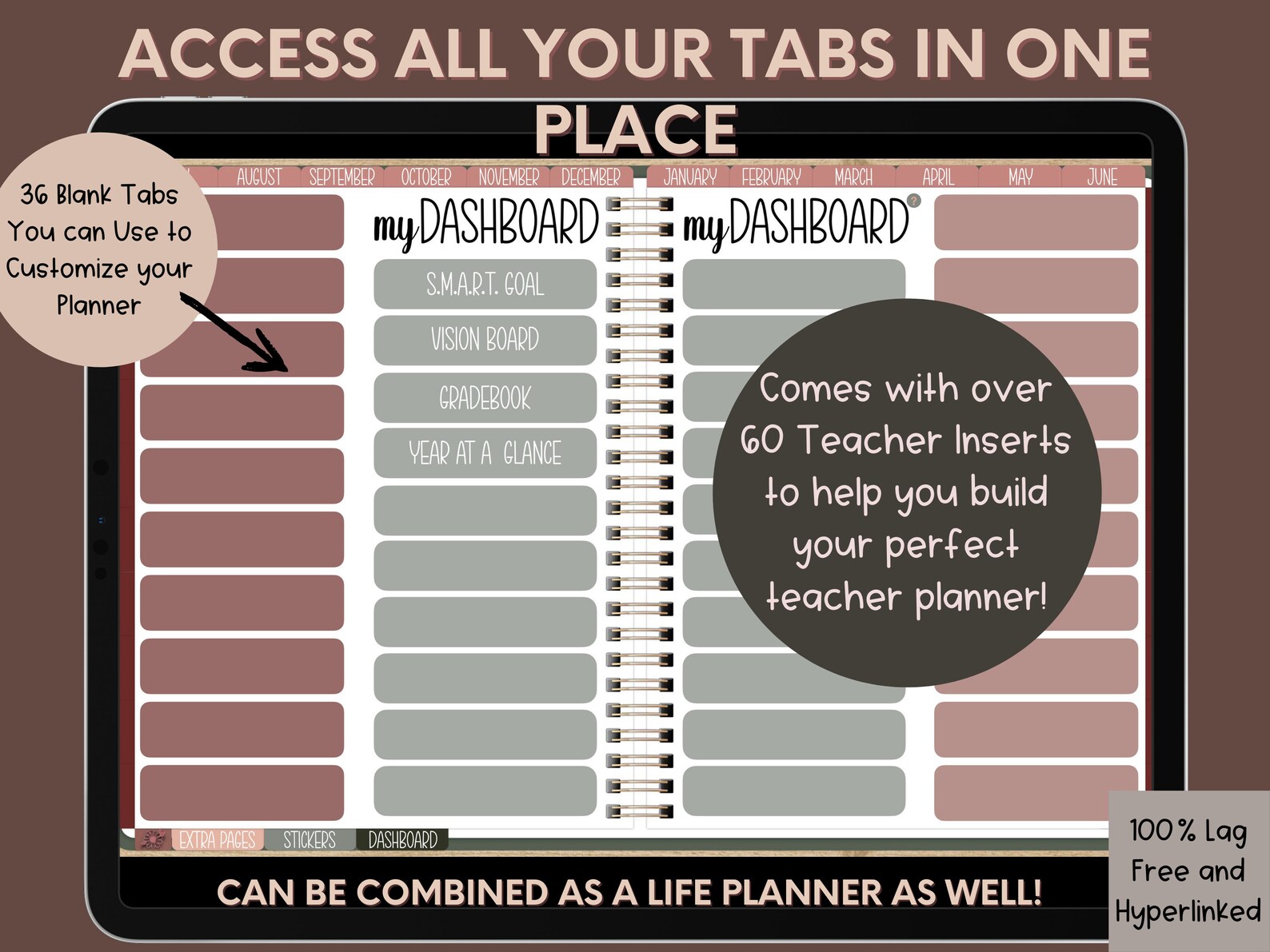 Digital Teacher Planner Undated Teacher Planner Lesson - Etsy