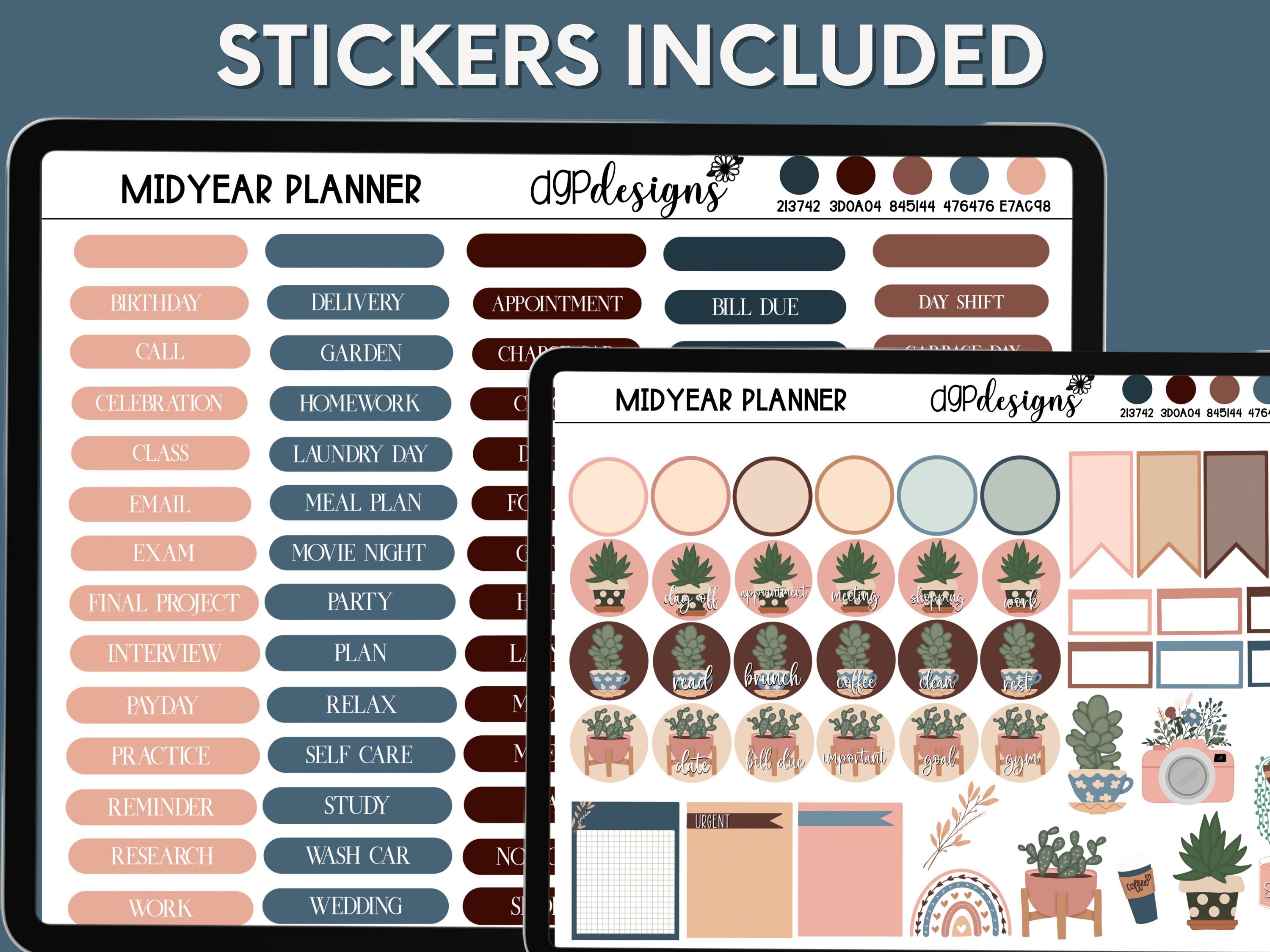 2024-2025 UNDATED Black Girl Digital Planner, Afro Midyear Digital ...