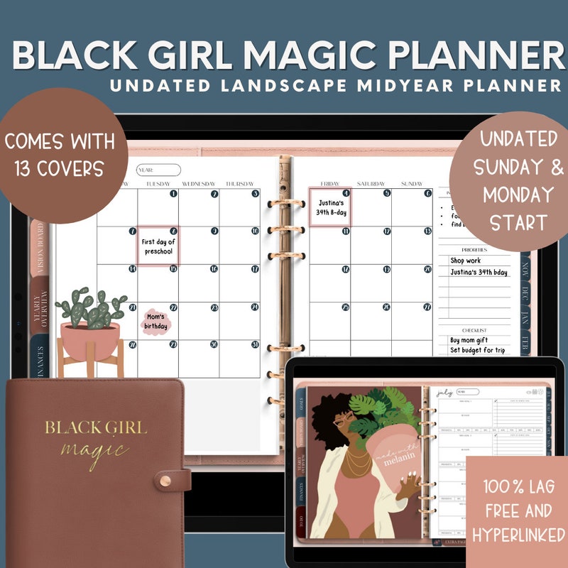 Black Girl Planner - Etsy