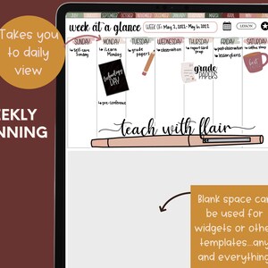 Digital Teacher Planner, Undated Teacher Planner, Lesson Planner, 2025 ...