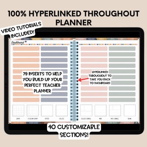 Digital Teacher Planner, Undated Teacher Planner, Digital Planner, 2024 ...