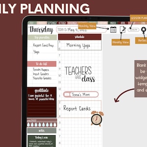 Digital Teacher Planner, Undated Teacher Planner, Lesson Planner, 2025 ...