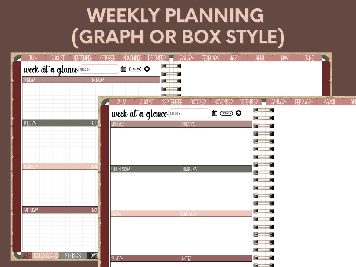 Digital Teacher Planner Undated Teacher Planner Lesson - Etsy
