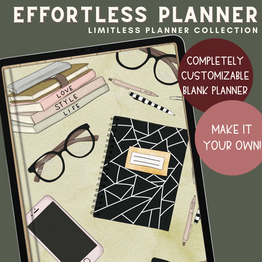 Digital Undated Planner, Build Your Own Planner, Customizable Planner ...