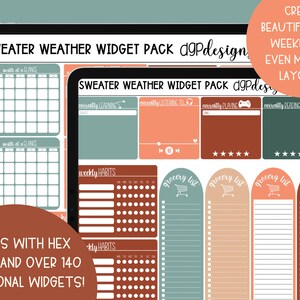 Planner Widgets, Basic Theme Stickers, Modern Digital Widget Stickers ...