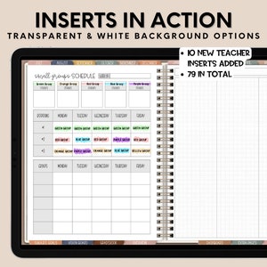 Digital Teacher Planner, Undated Teacher Planner, Digital Planner, 2024 ...