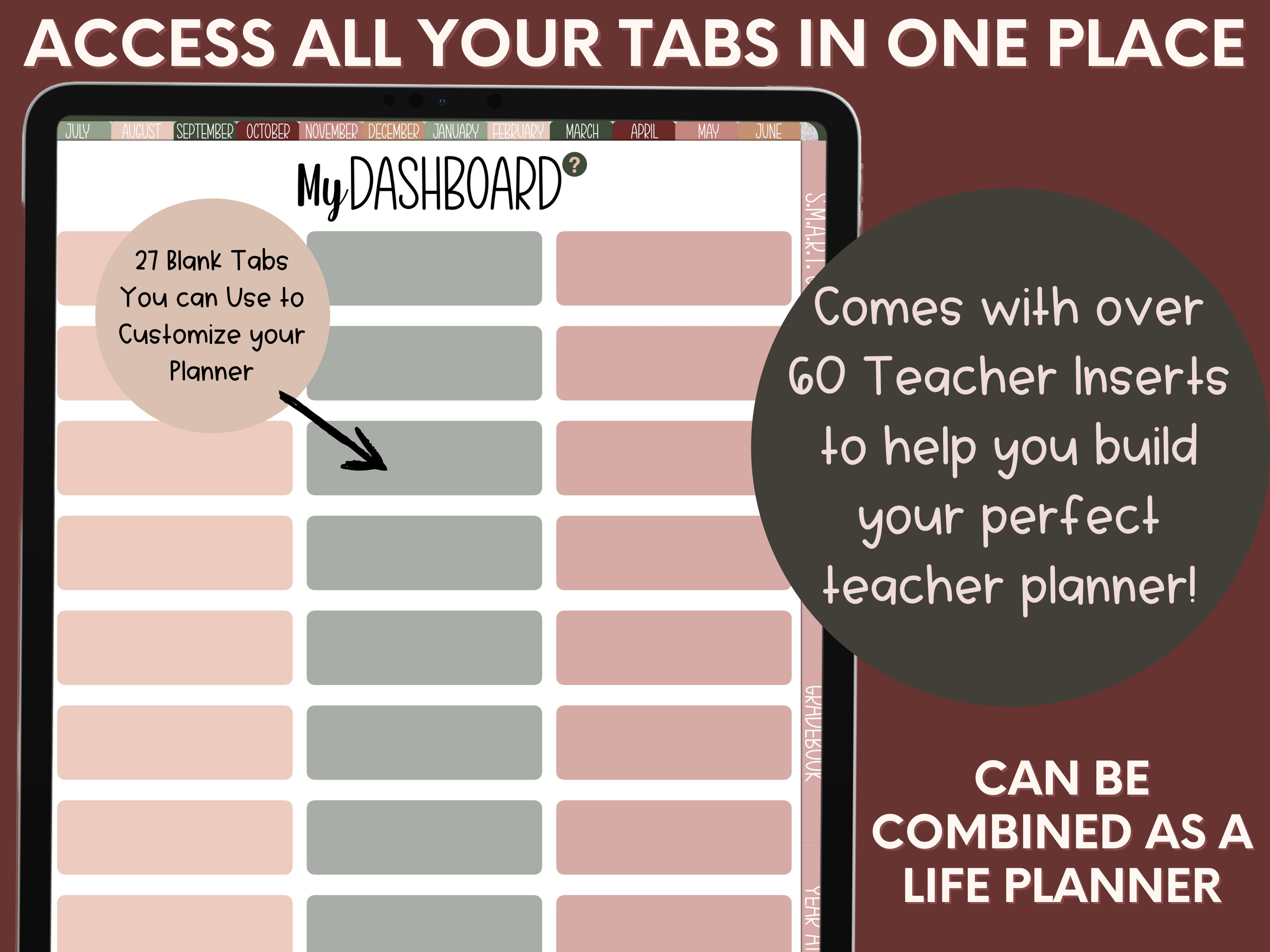 Digital Teacher Planner Undated Teacher Planner Lesson - Etsy