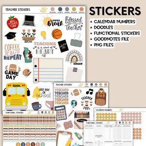 Digital Teacher Planner, Undated Teacher Planner, Digital Planner, 2024 ...