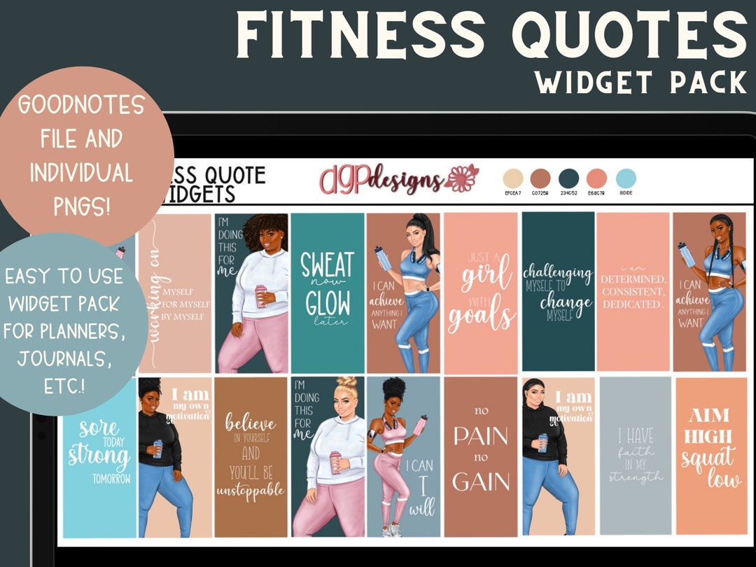 Fitness Widgets Fitness Quotes Positive Stickers - Etsy