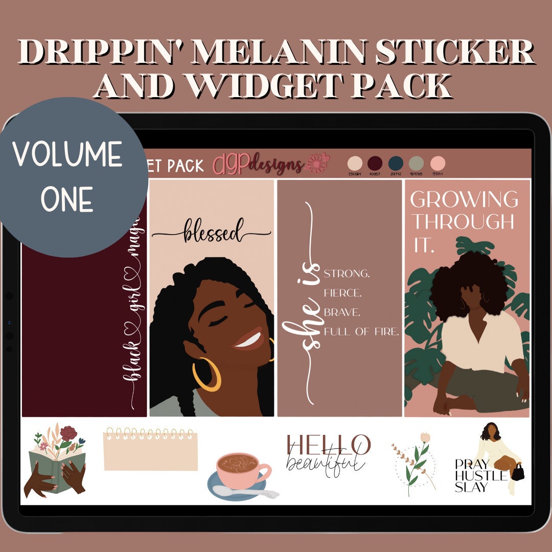 Black Girl Digital Stickers, Black Girl Stickers, Stickers for Black ...