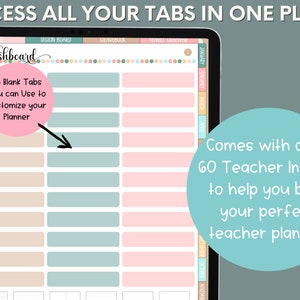 Digital Teacher Planner, Undated Teacher Planner, Digital, 2025-2026 ...