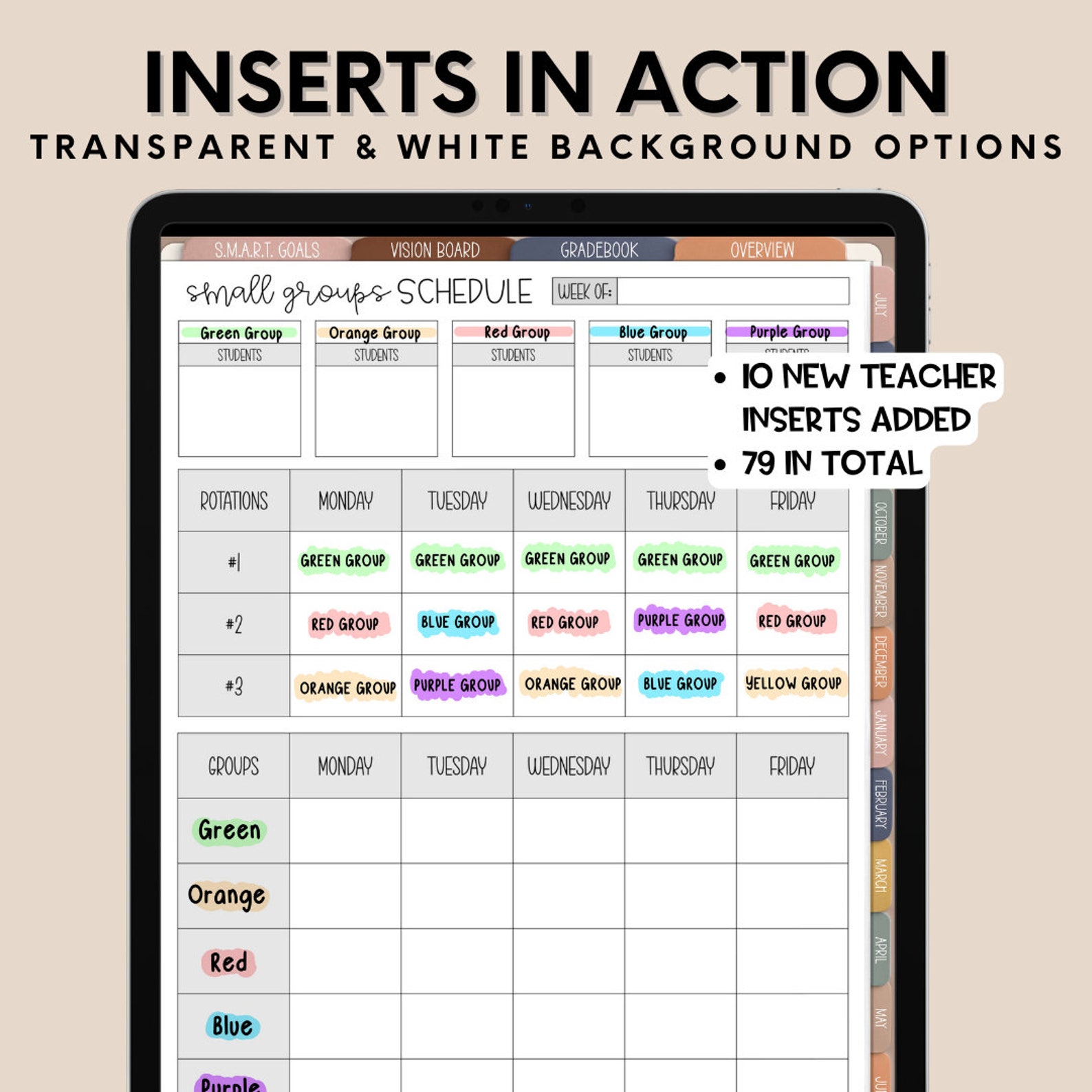 Teacher Planner, Undated Digital Teacher Planner, Digital Planner, 2025 ...