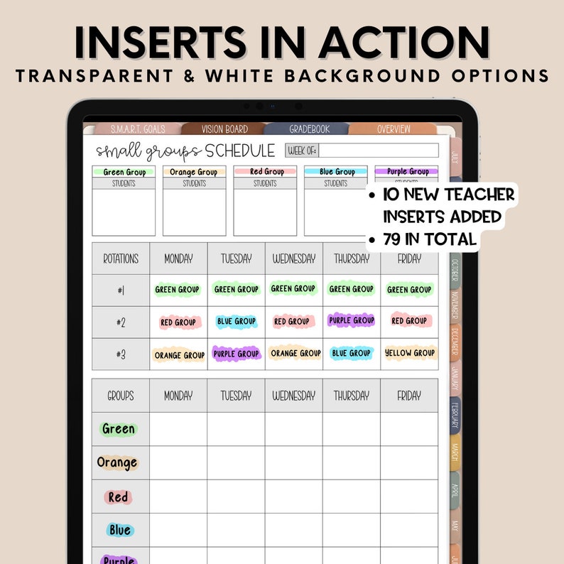 Teacher Planner, Undated Digital Teacher Planner, Digital Planner, 2025 ...
