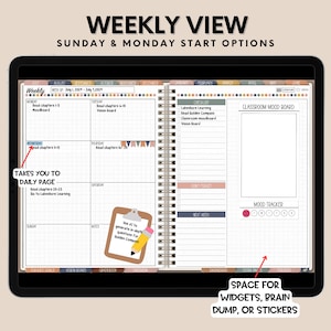 Digital Teacher Planner, Undated Teacher Planner, Digital Planner, 2024 ...