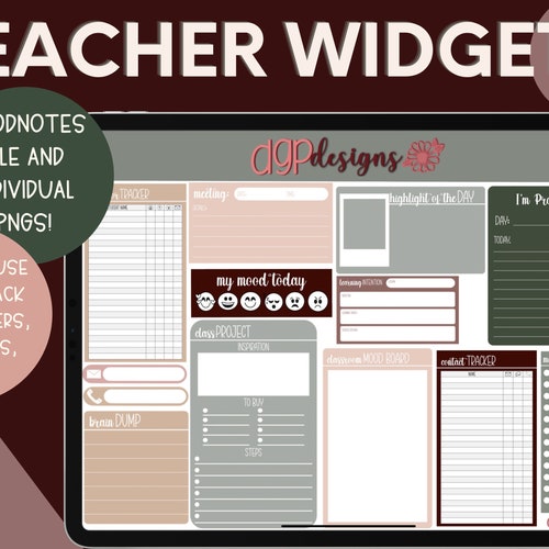 Teacher Widgets Teaching Digital Stickers Goodnotes - Etsy