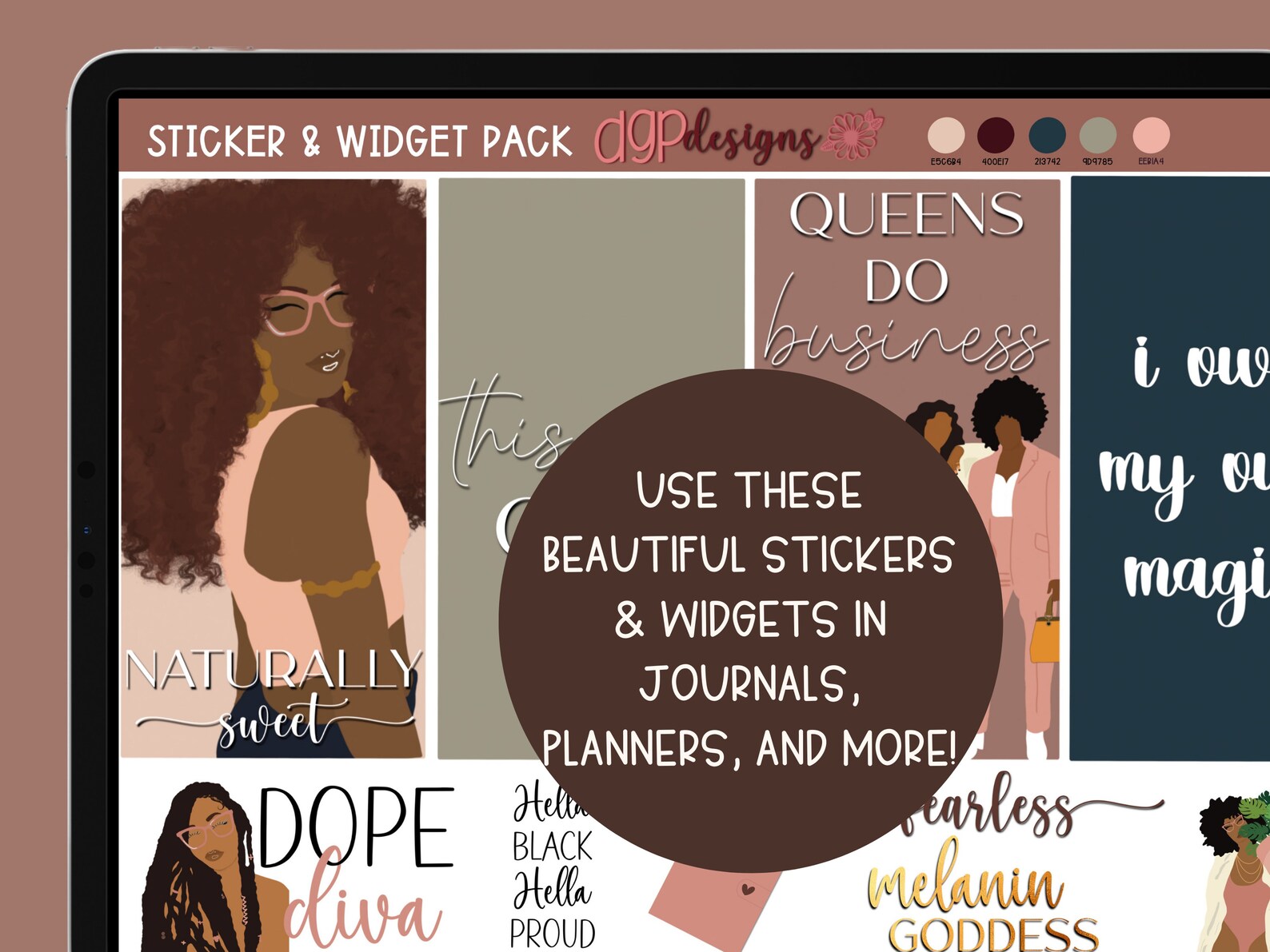 Black Girl Digital Stickers Black Girl Stickers Stickers for - Etsy