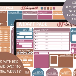 Planner Widgets, Basic Theme Stickers, Modern Digital Widget Stickers ...