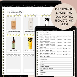 Hair Care Templates, Hair Care Planner Inserts, Goodnotes Templates ...