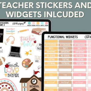 Digital Teacher Planner, Undated Teacher Planner, Digital, 2025-2026 ...