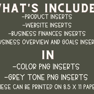 Business Inserts, Digital Download, Small Business Inserts, Business ...