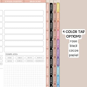 12 Week Year Digital Planner, Goal Tracker, 84 Day Goal Tracking, SMART ...