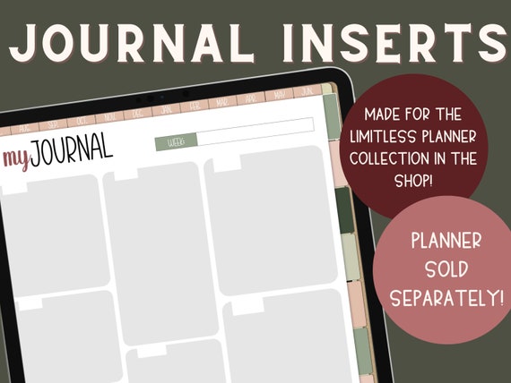 Digital Journal Inserts Customizable Planner Inserts Memory - Etsy