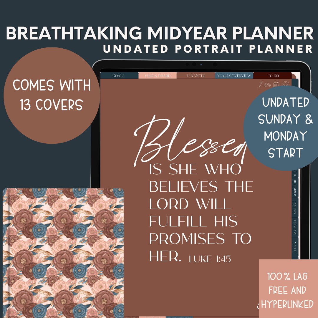 2024-2025 UNDATED Midyear Planner, Digital Planner, Planner for ...