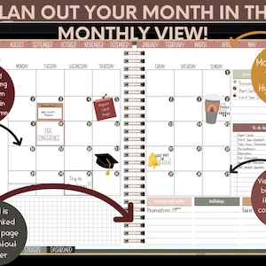 Digital Teacher Planner, Undated Teacher Planner, Lesson Planner, 2025 ...