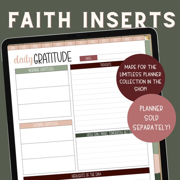 Faith Planner Insert - Etsy