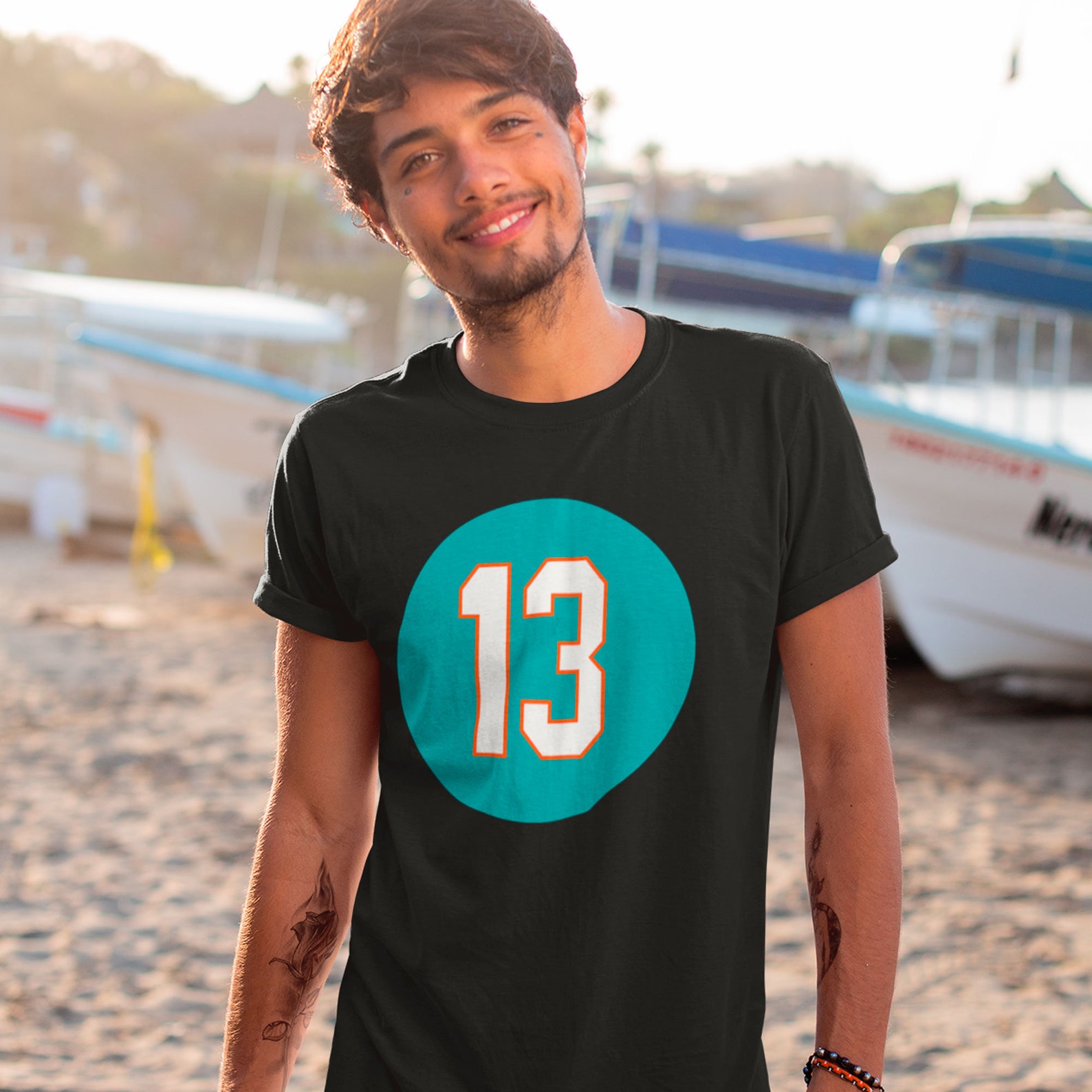 Miami Dolphins Shirt / Unisex Dolphins Dan Marino Number 13 | Etsy