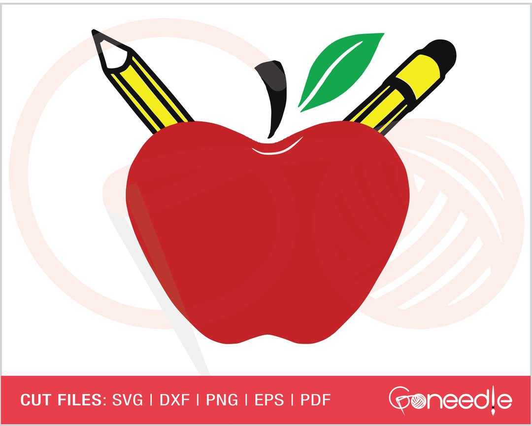 Teacher SVG, Apple SVG, Apple With Pencil SVG, Before After School Cut ...