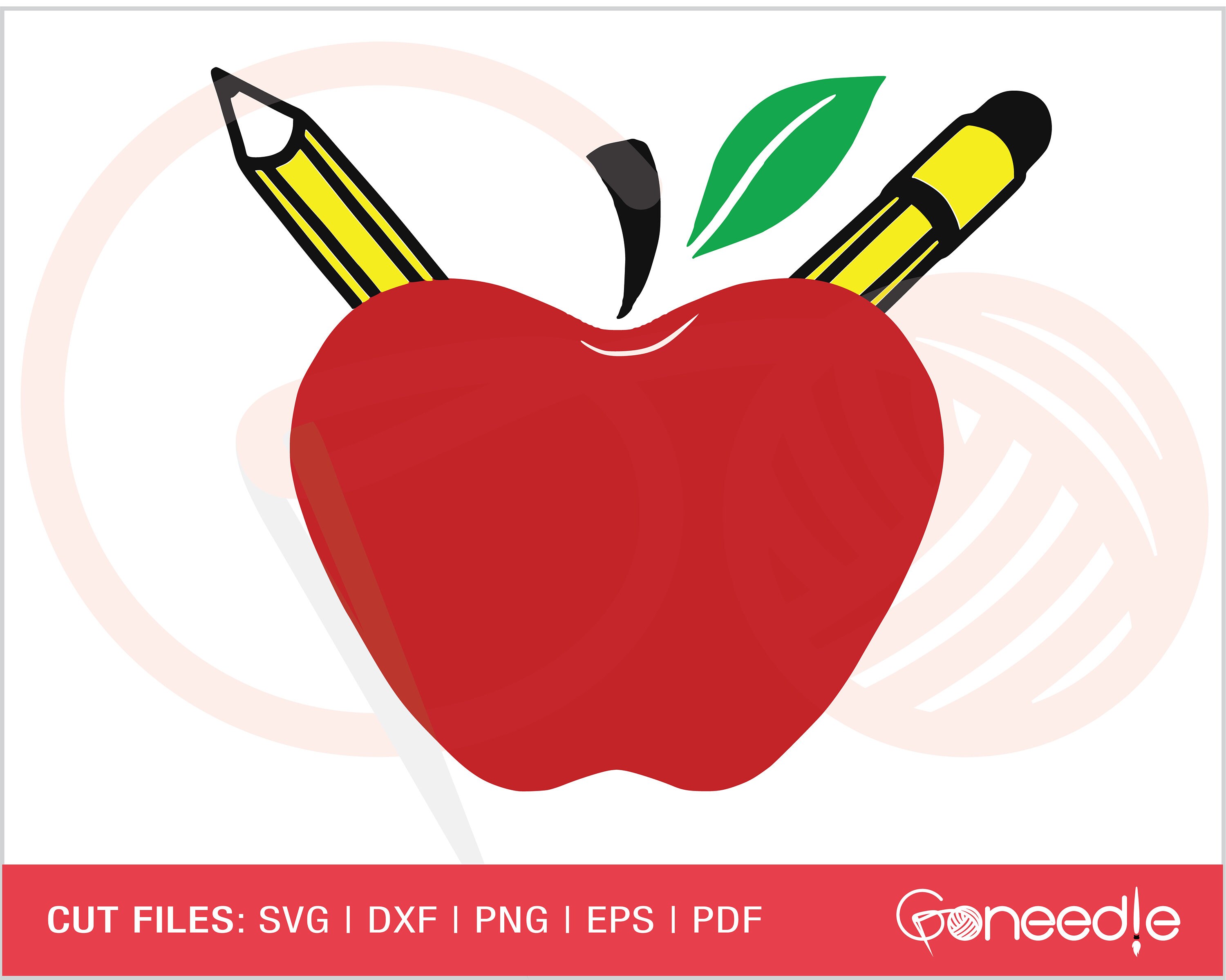Teacher SVG, Apple SVG, Apple With Pencil SVG, Before After School Cut ...