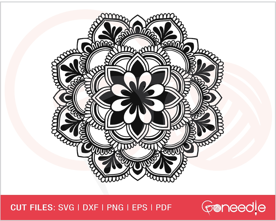 Floral Mandala SVG, Flower Mandala SVG, Hand Drawn Mandala Svg Cut File ...