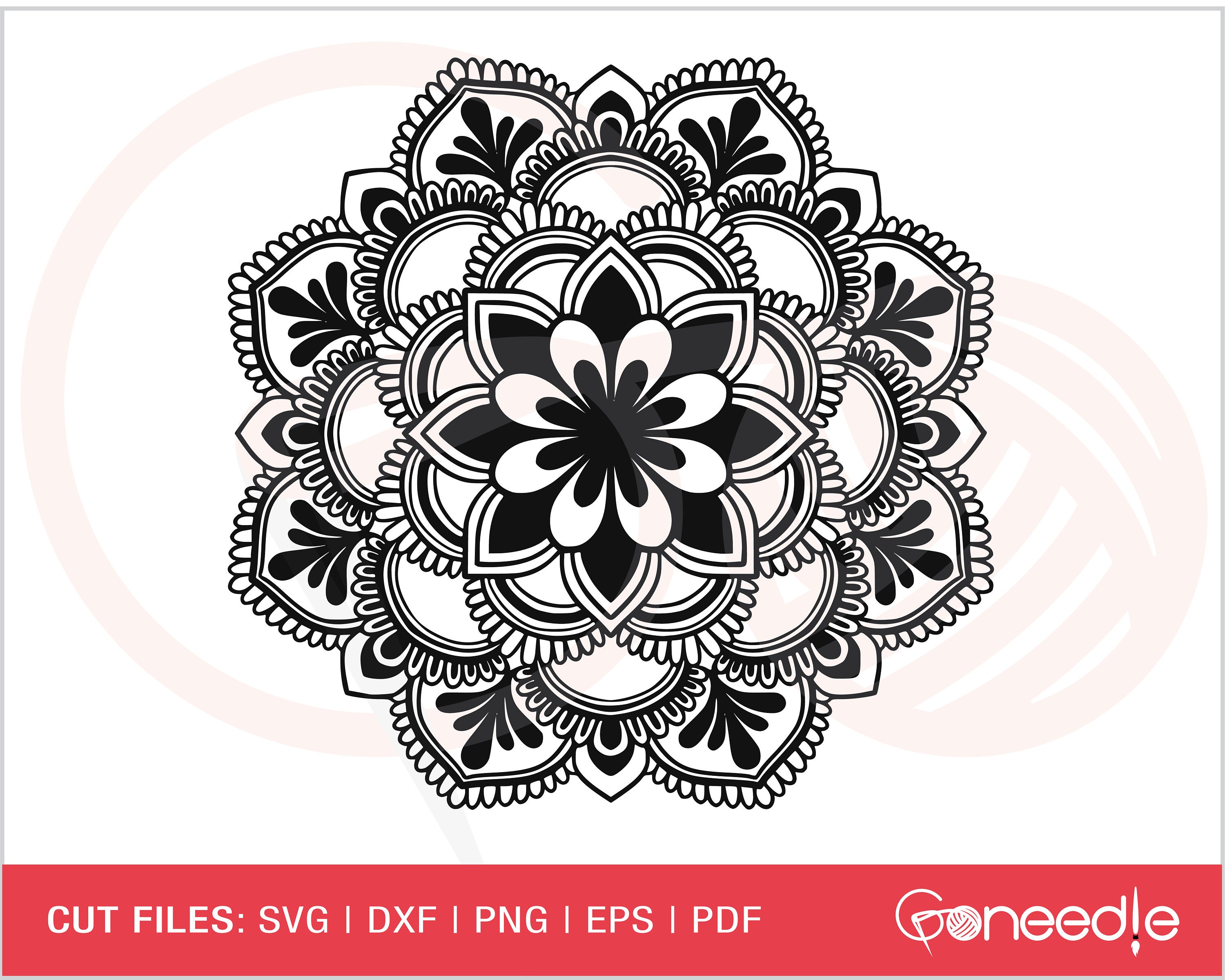 Floral Mandala SVG Flower Mandala SVG Hand Drawn Mandala Svg - Etsy
