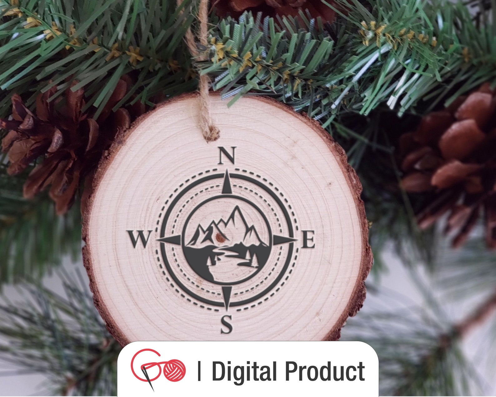 Camper Compass SVG | Mountains and Trees Compass SVG | Nature Landscape ...