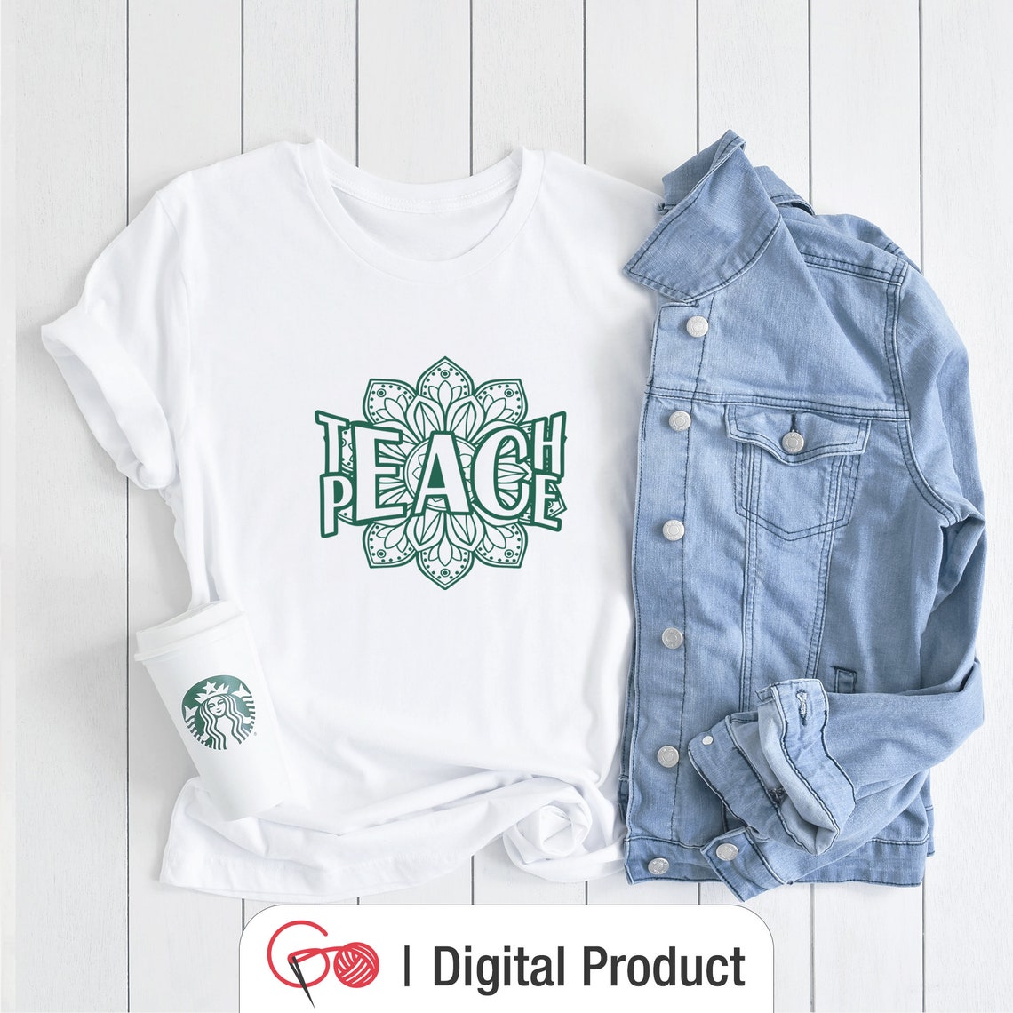 Teacher SVG Teach Peace SVG Mandala Teach Svg floral SVG | Etsy