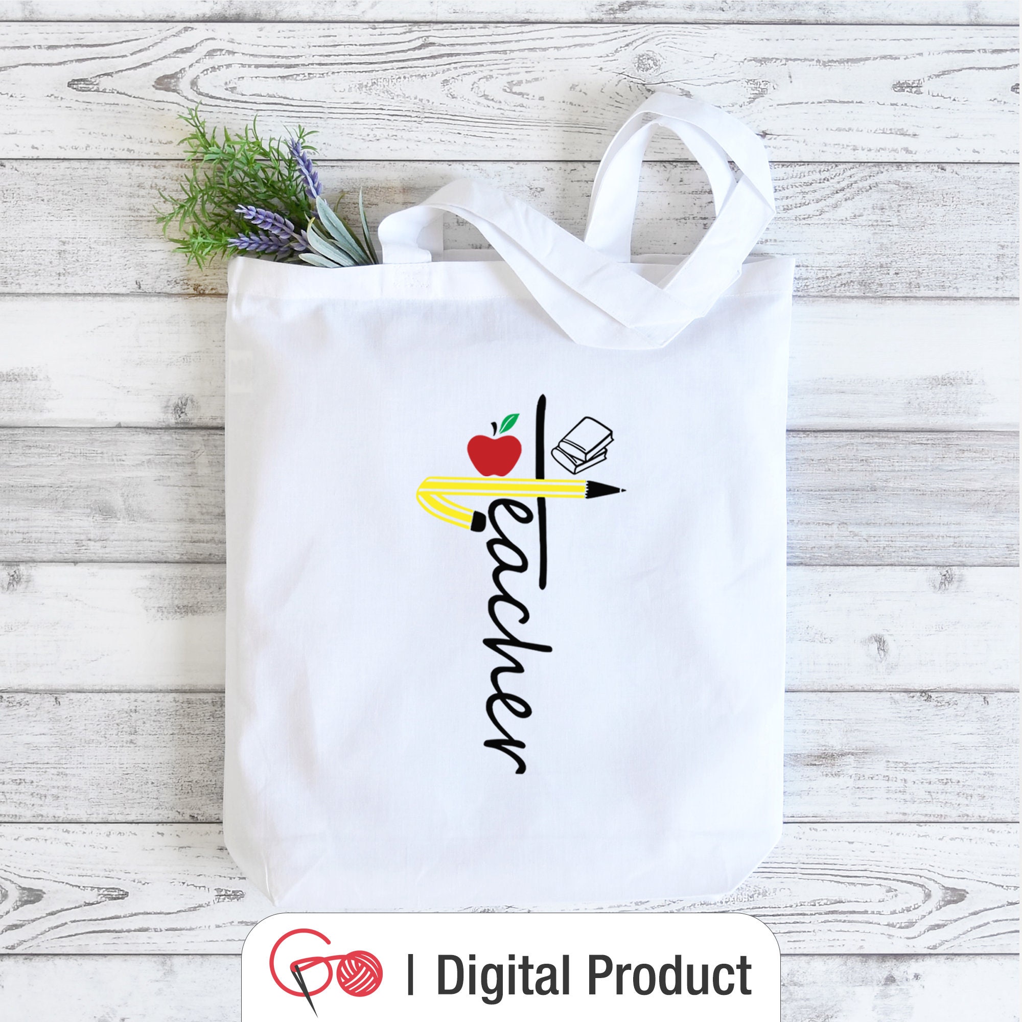 Teacher SVG Teacher Calligraphy SVG Apple Svg Teacher Book | Etsy