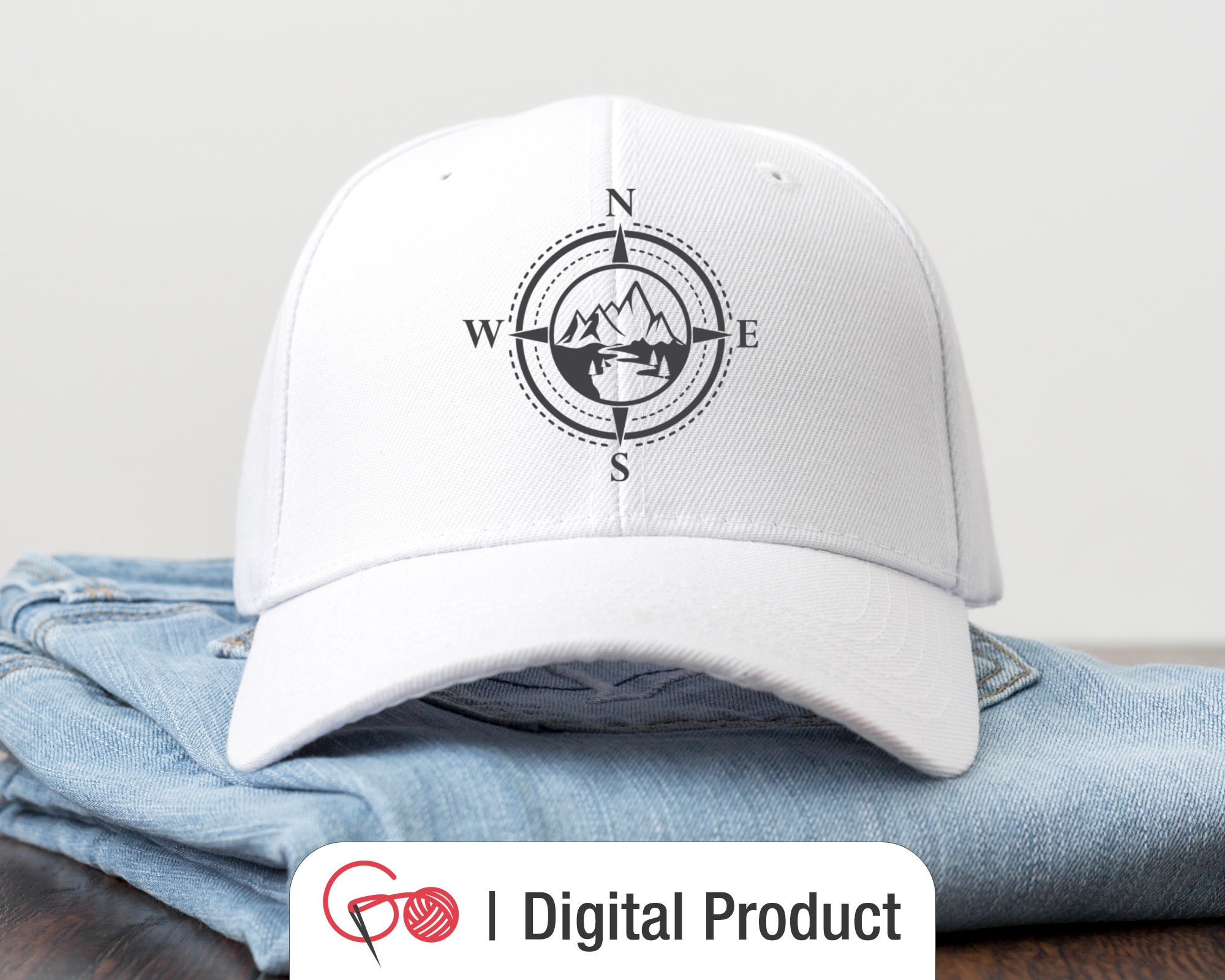 Camper Compass SVG | Mountains and Trees Compass SVG | Nature Landscape ...