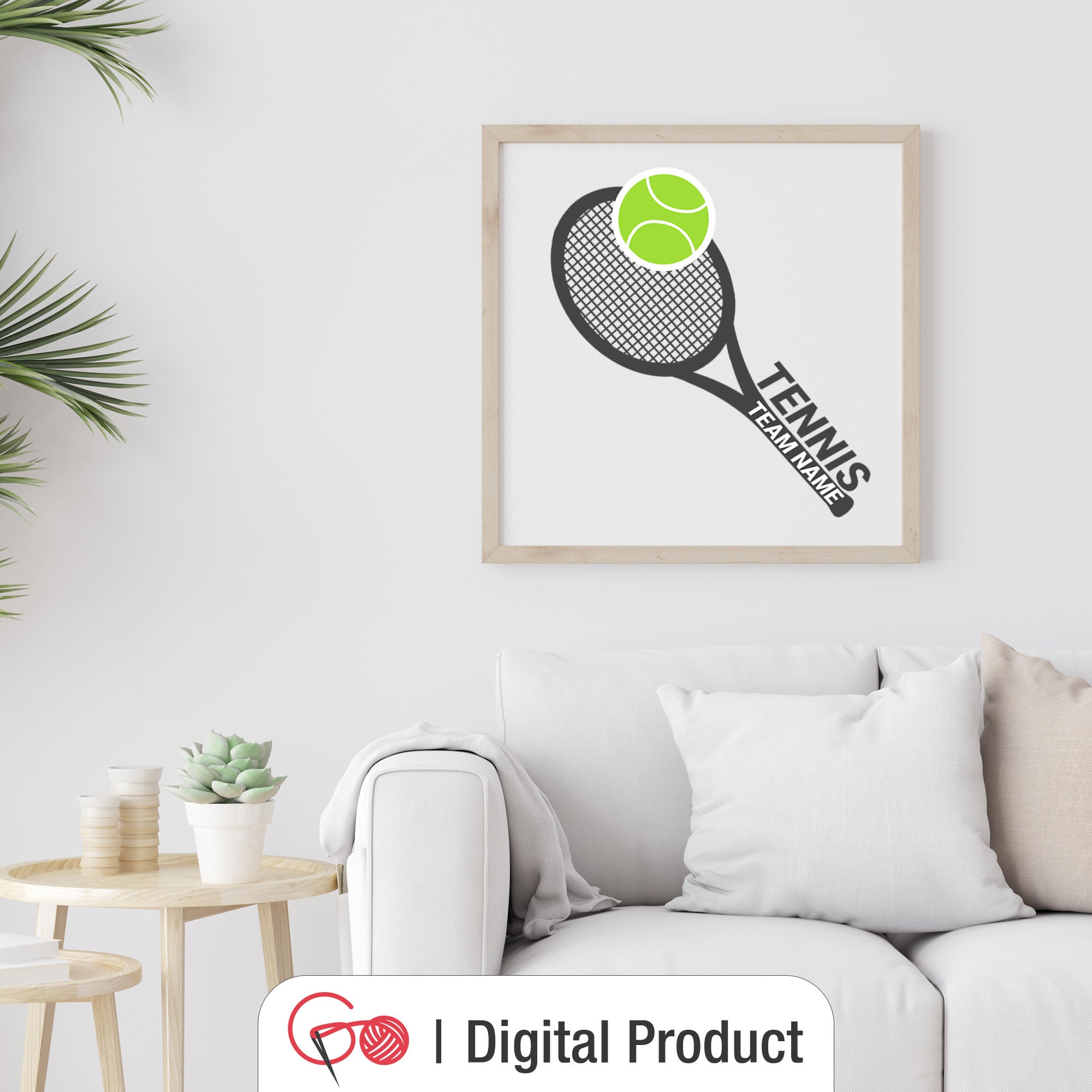 Tennis Racquet and Ball SVG Cut File Tennis Game SVG Tennis - Etsy
