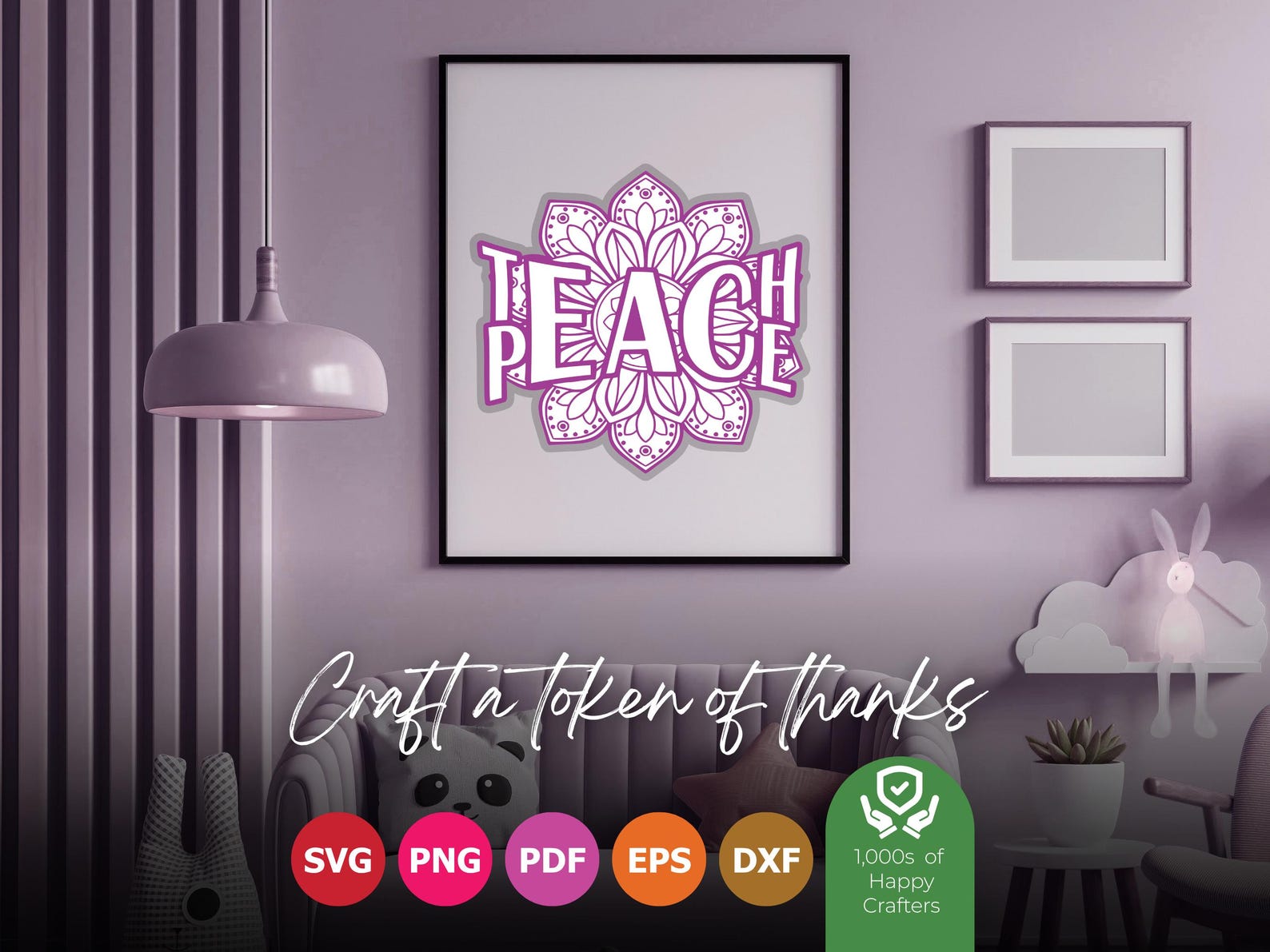 Teacher SVG, Teach Peace SVG, Mandala Teach Svg ,floral SVG, Teacher ...