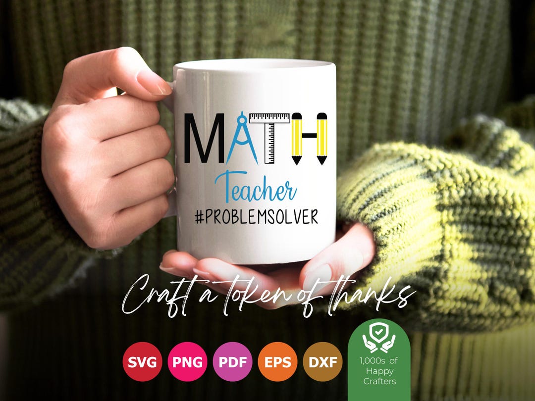 Teacher SVG, Math Teacher SVG, Ruler With Pencil SVG, Problem Solver ...
