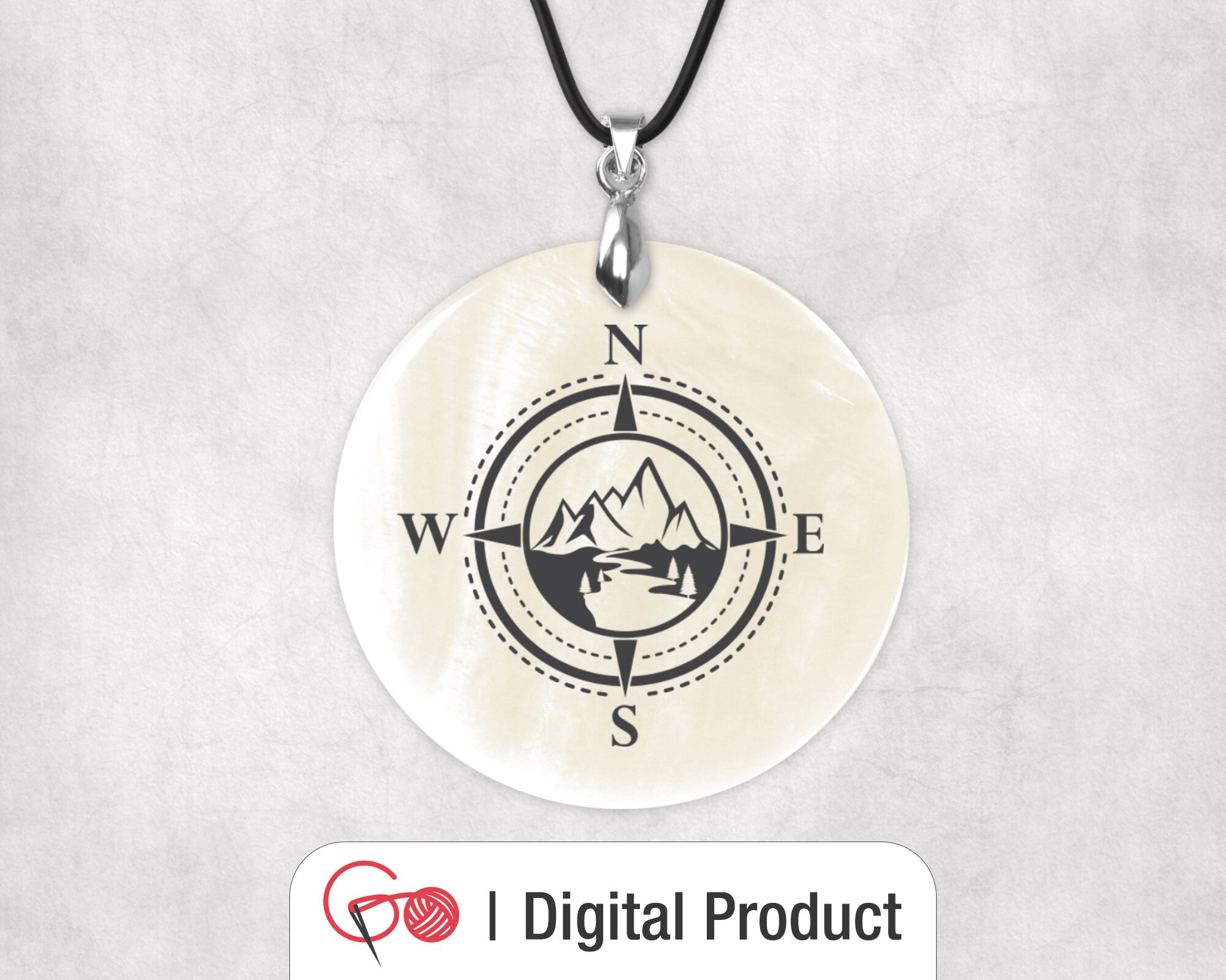 Camper Compass SVG Mountains and Trees Compass SVG Nature - Etsy