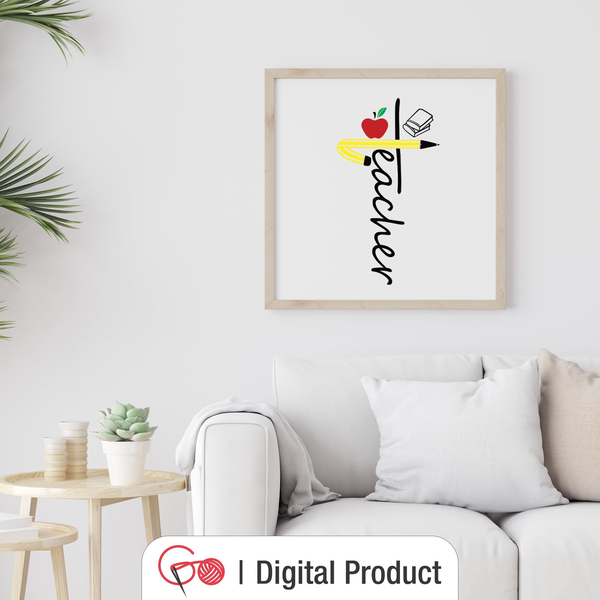 Teacher SVG Teacher Calligraphy SVG Apple Svg Teacher Book | Etsy