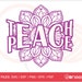 Teacher SVG, Teach Peace SVG, Mandala Teach Svg ,floral SVG, Teacher ...
