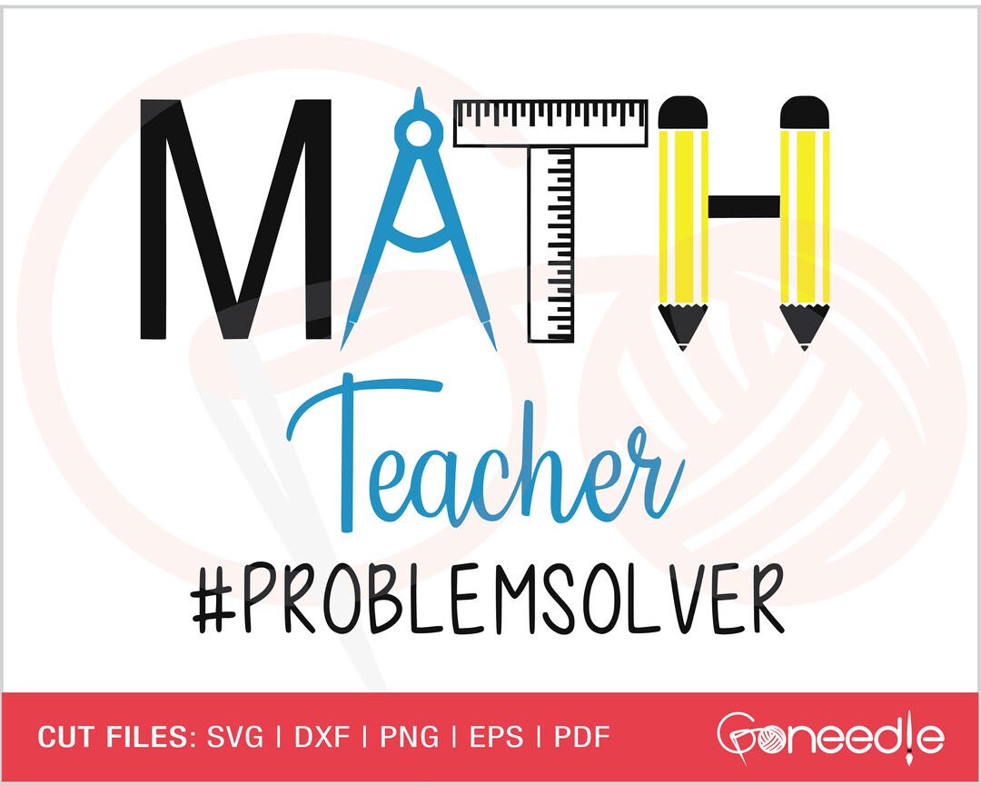 Teacher SVG, Math Teacher SVG, Ruler With Pencil SVG, Problem Solver ...