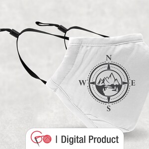 Camper Compass SVG | Mountains and Trees Compass SVG | Nature Landscape ...