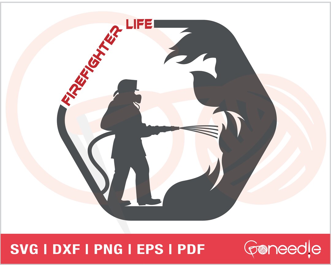 Firefighter Life SVG | Fire Hydrant Hose Svg | Fire Fighter SVG | Fire ...