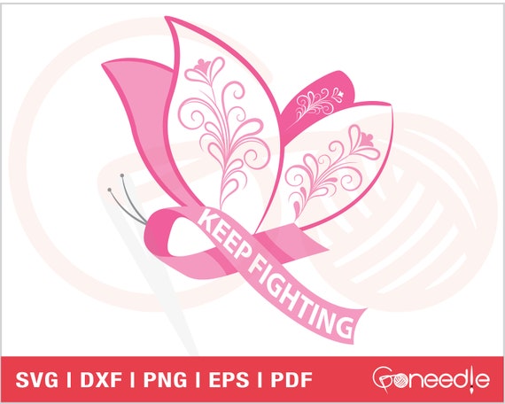 Pink Cancer Awareness SVG Keep Fighting Cancer Svg Heal | Etsy